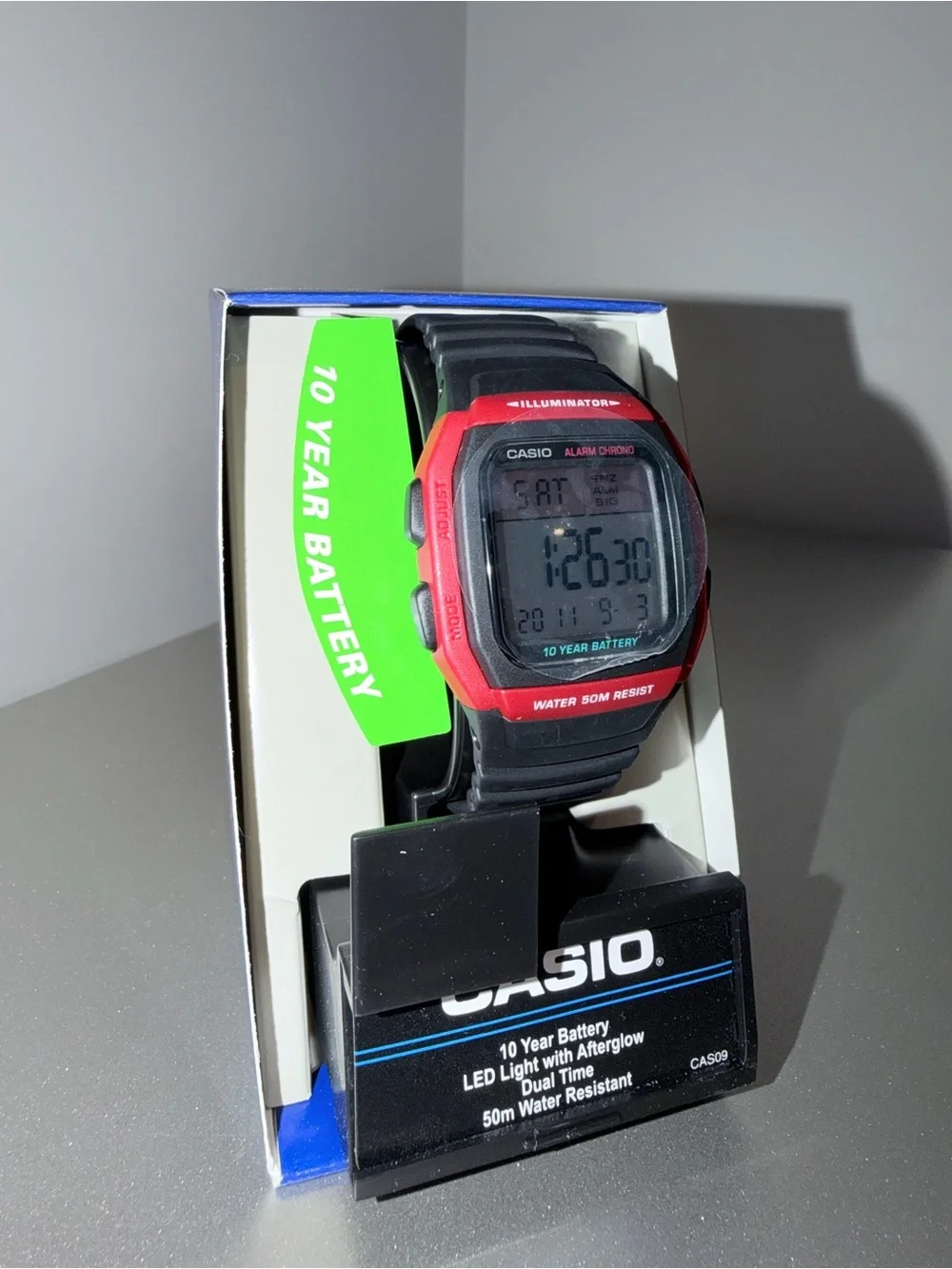 Casio | Accessories | Casio Mens Digital Sport Watch Red Black 5m ...